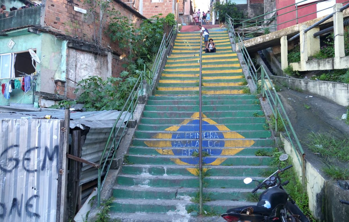 Staircase Brazil Flag Favela Visit